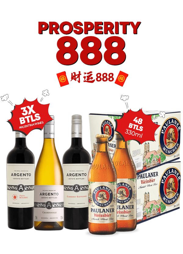 Prosperous 888: Argentinian Wine & Paulaner Beer Bundle