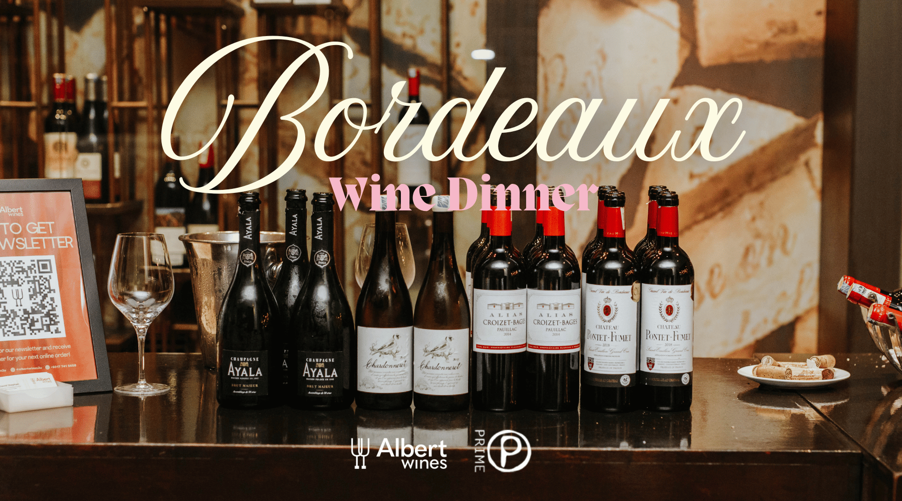 Bordeaux at Its PRIME: A Night of Fine Dining and Wines